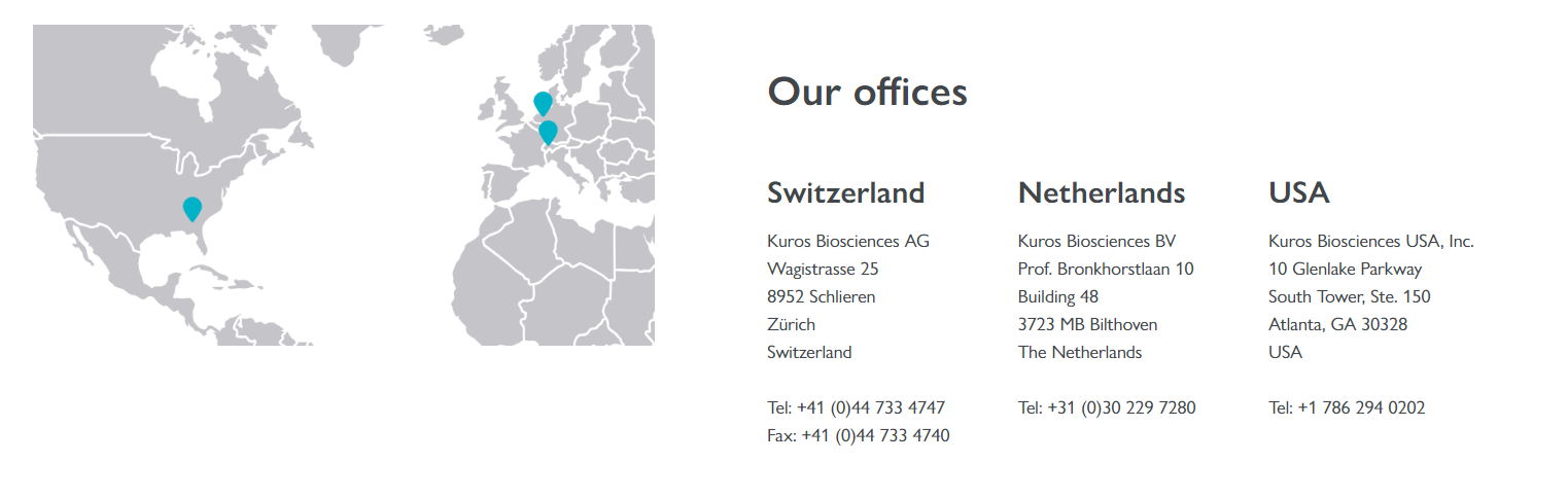 Get In Touch - Kuros Biosciences